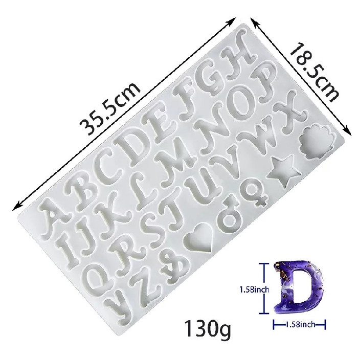 Cursive Alphabet Mold 355*185mm - MAC26 :: ISERIQ